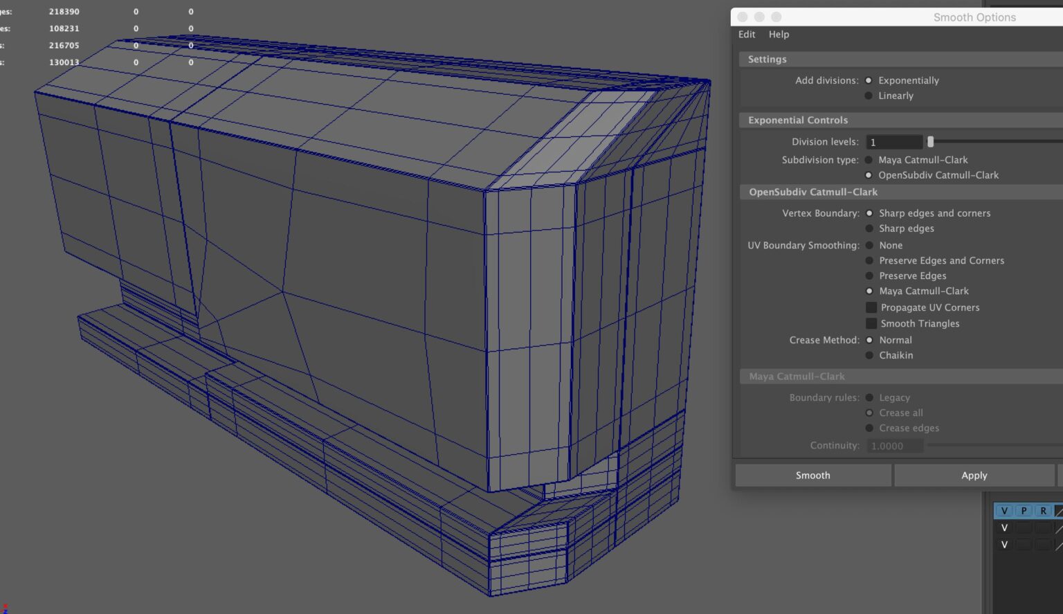【MAYA】Smoothでエッジを保持して再分割する方法 | ナツヲカケル−兼業クリエイター雑記−