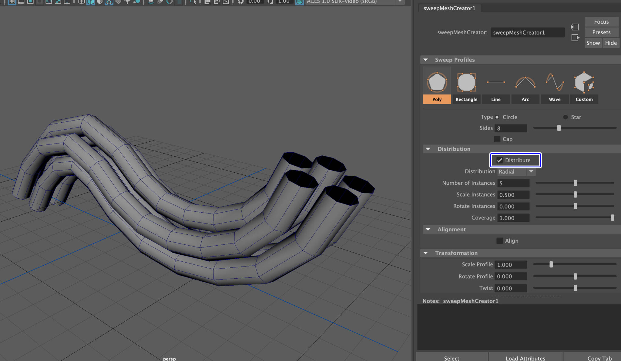【MAYA 2022】新機能「Sweep Mesh」が便利過ぎるので紹介 | ナツヲカケル−兼業クリエイター雑記−