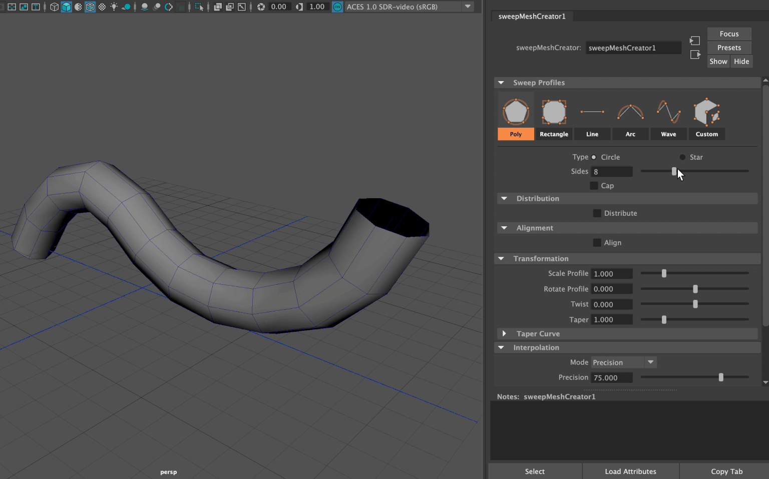【MAYA 2022】新機能「Sweep Mesh」が便利過ぎるので紹介 | ナツヲカケル−兼業クリエイター雑記−