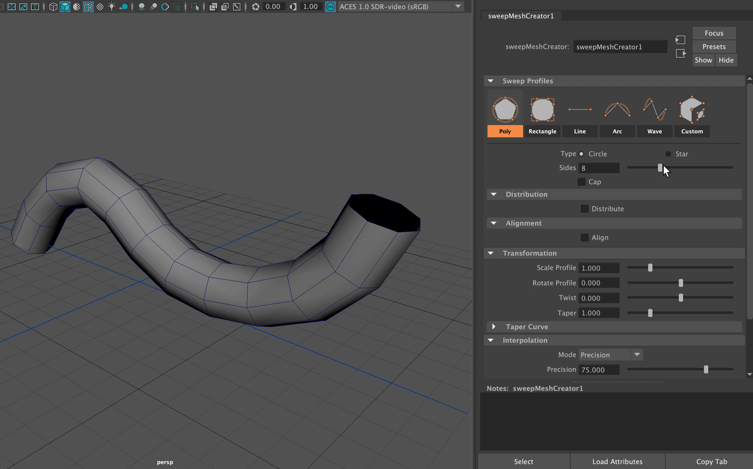 【MAYA 2022】新機能「Sweep Mesh」が便利過ぎるので紹介 | ナツヲカケル−兼業クリエイター雑記−