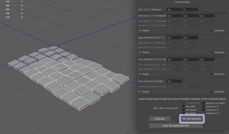 【MAYA】簡単にランダムなタイルオブジェクトを作成できるスクリプト | ナツヲカケル−兼業クリエイター雑記−